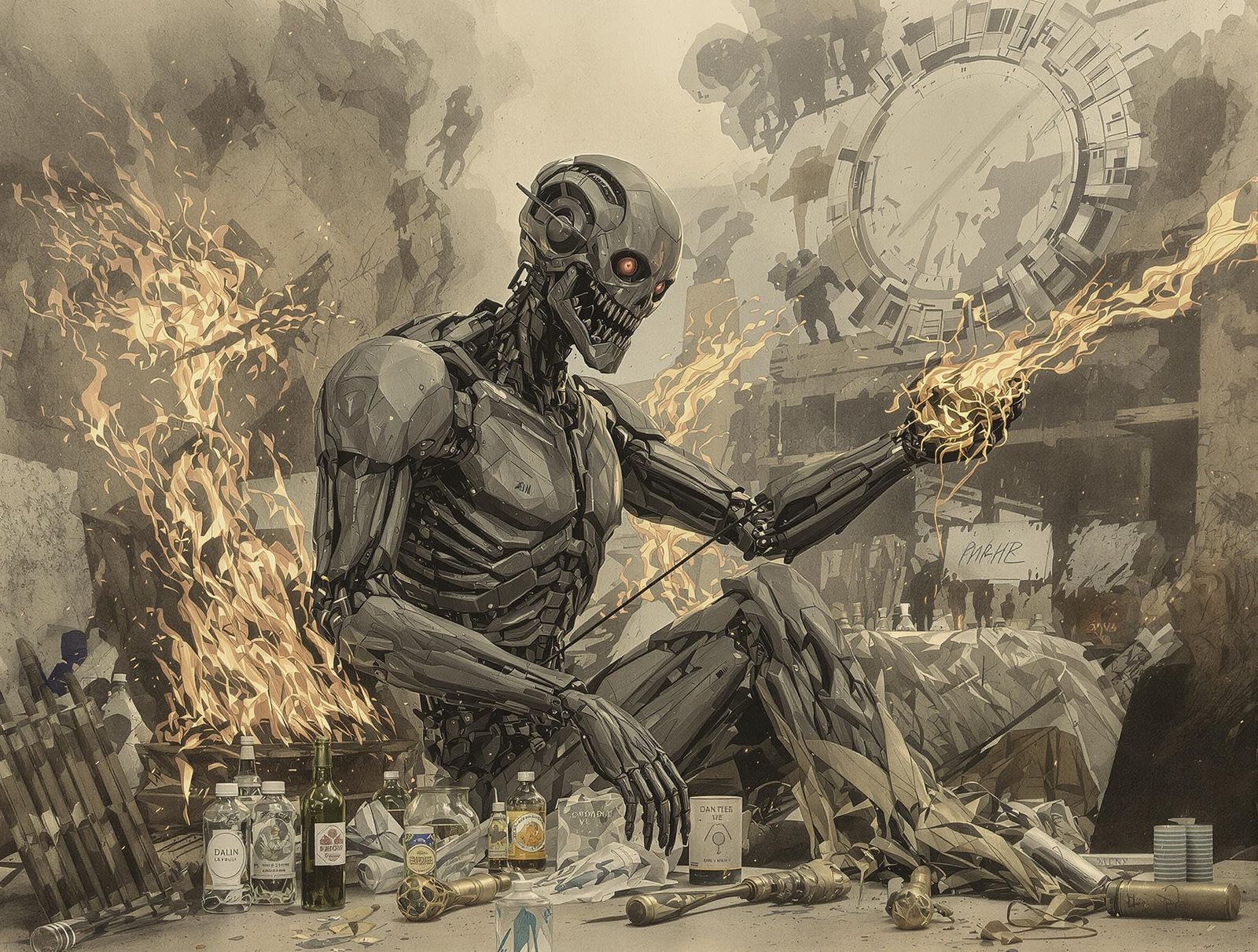 AI as Humorous Hero or Terrifying Terminator in Ar... - AI Art