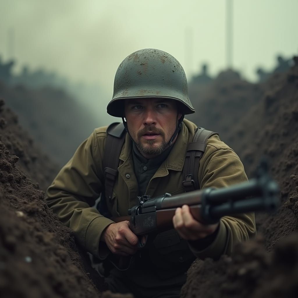 ww1 storming the trenches - WWI Soldier Storms the Trenches ...