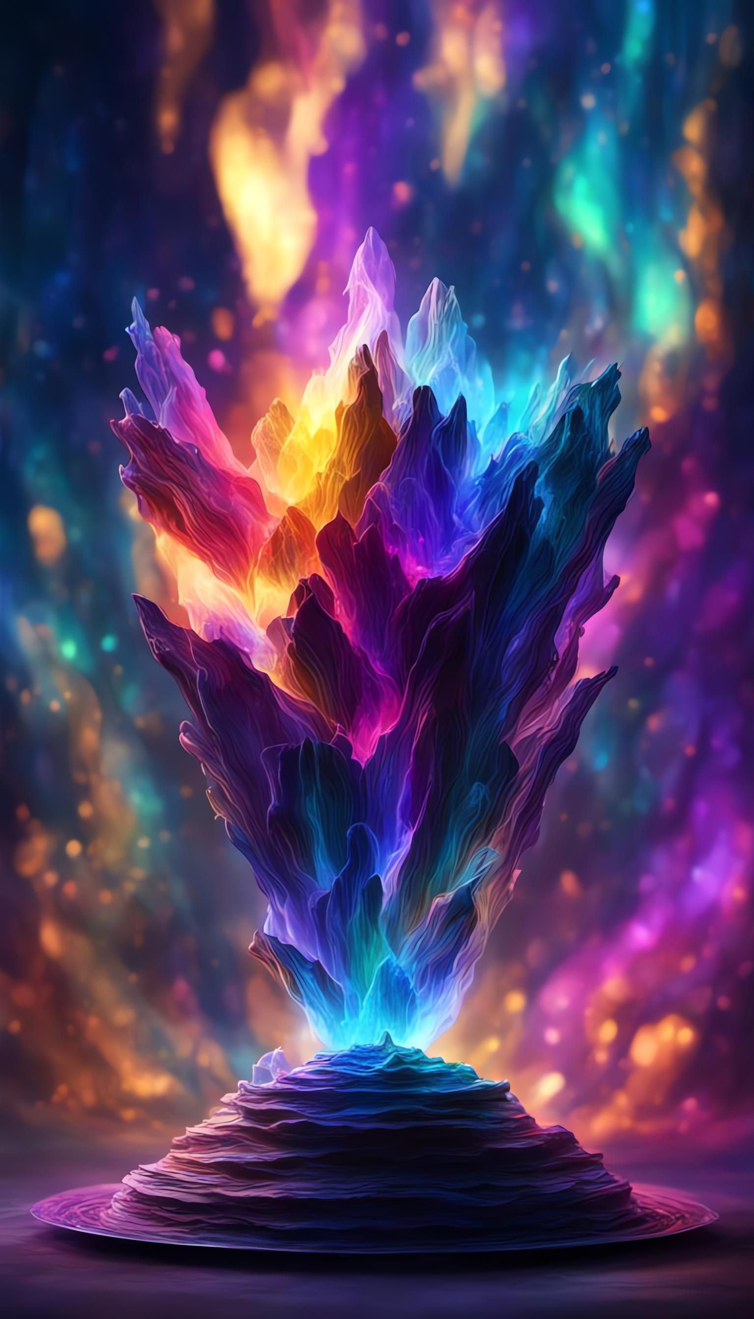 Enchanted Magic light flow Cosmic prism 3D ethereal lights magic ink ...