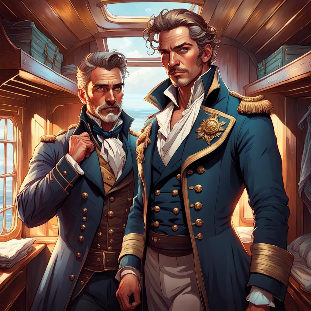 Captain and first mate - AI Generated Artwork - NightCafe Creator