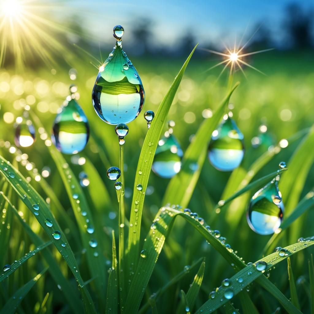 The World of Dewdrops - AI Generated Artwork - NightCafe Creator