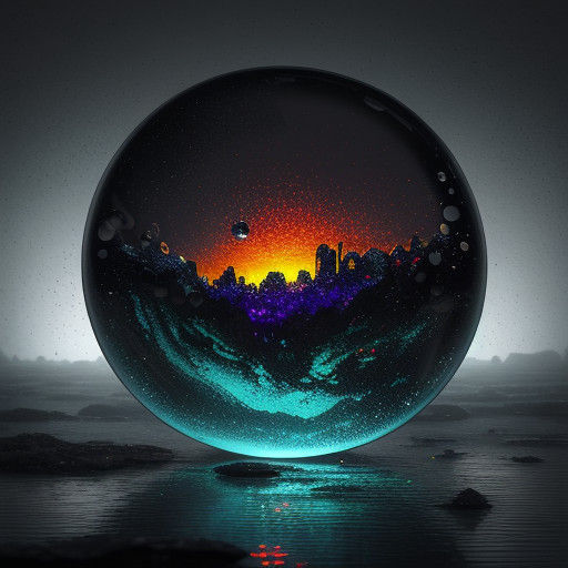 Surreal Glass Marbles Melt in a Dreamlike Atmosphe... - AI Art
