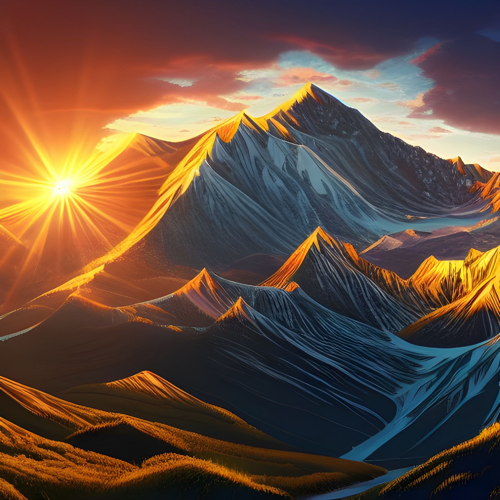 The diamond mountain entirely made from one piece of diamond ...