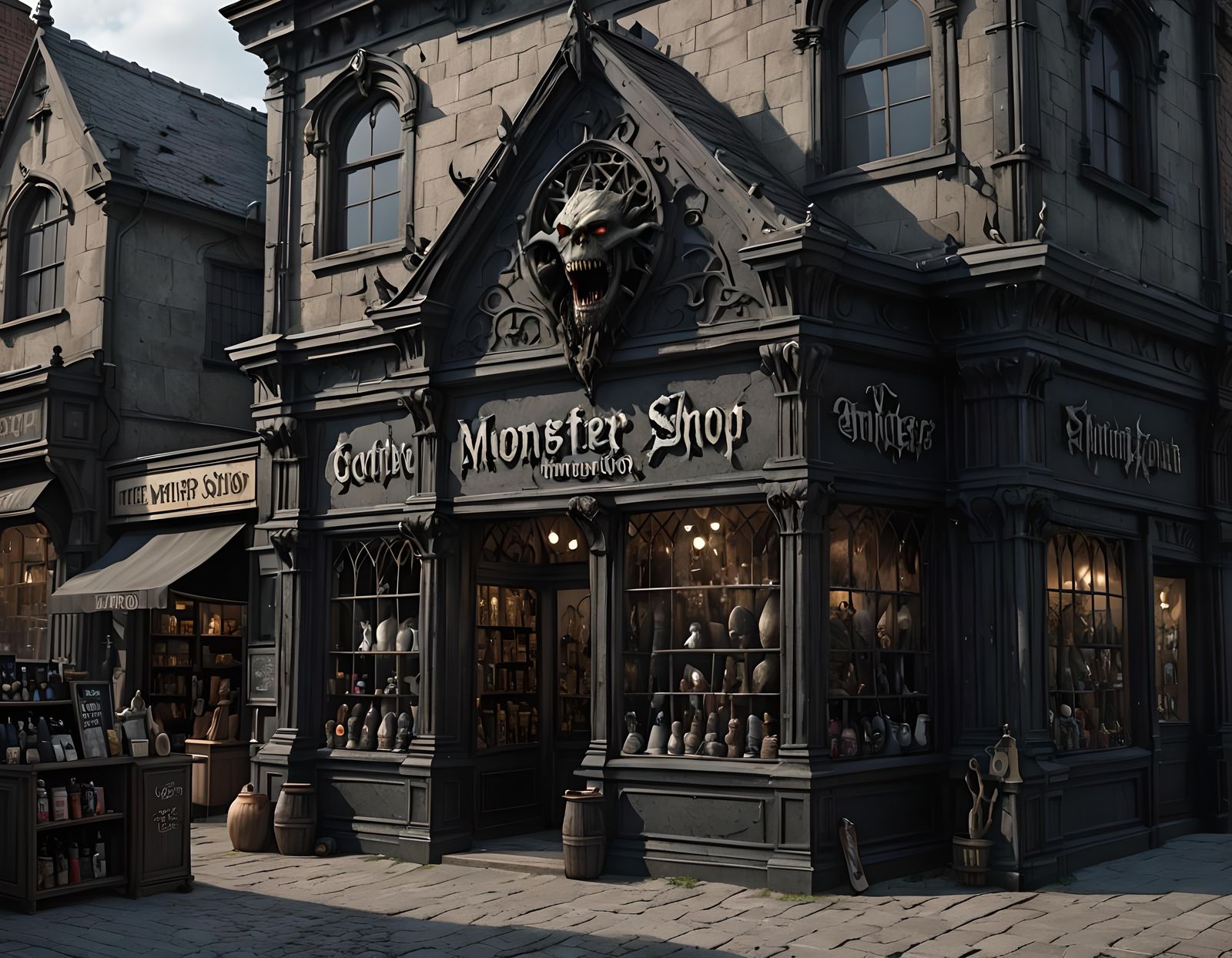 the monster shop - AI Generated Artwork - NightCafe Creator