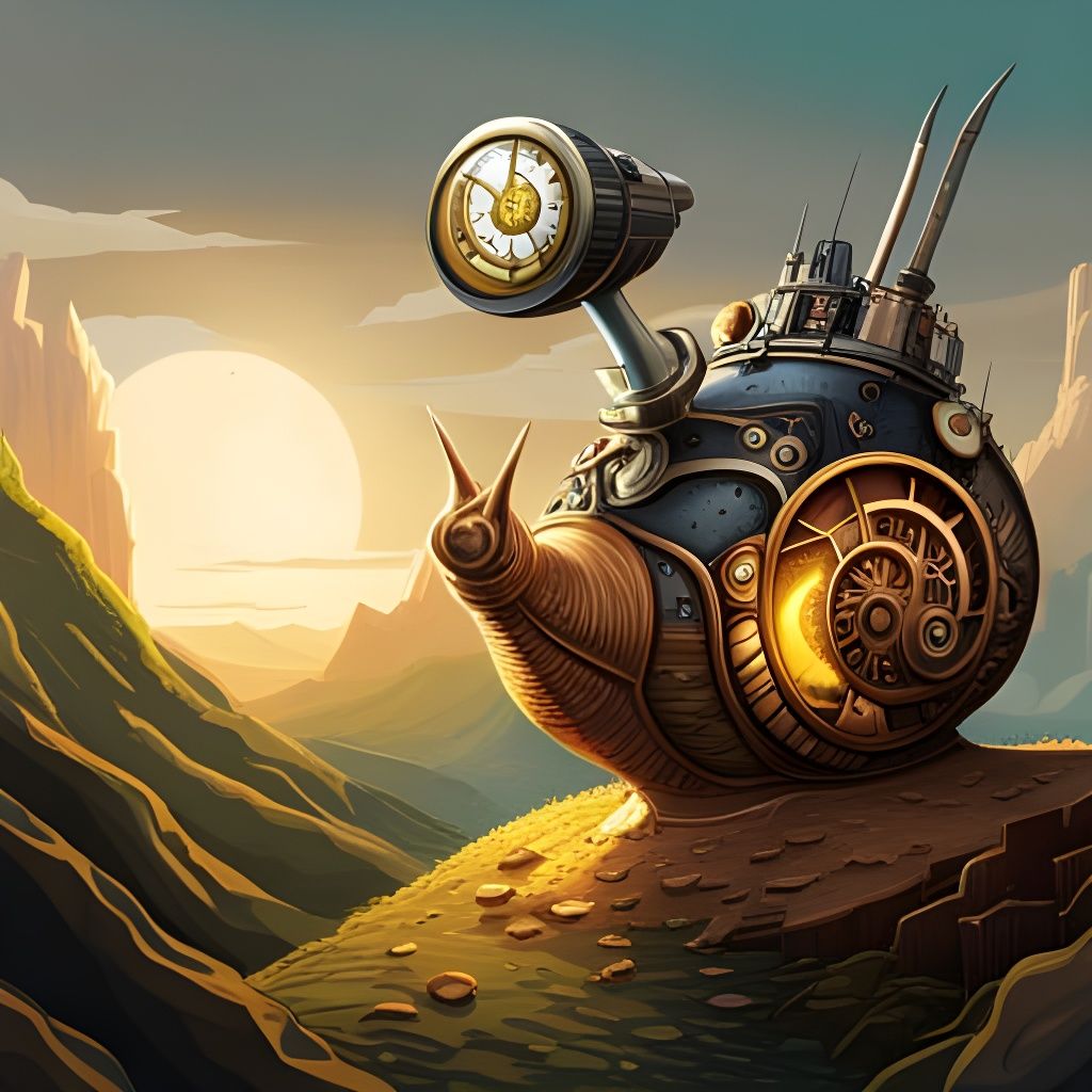 Steampunk Snail - AI Generated Artwork - NightCafe Creator