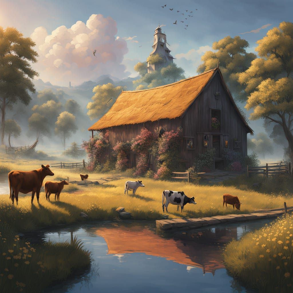 A cow's life - Rustic Barn Dance with Elegant Cows