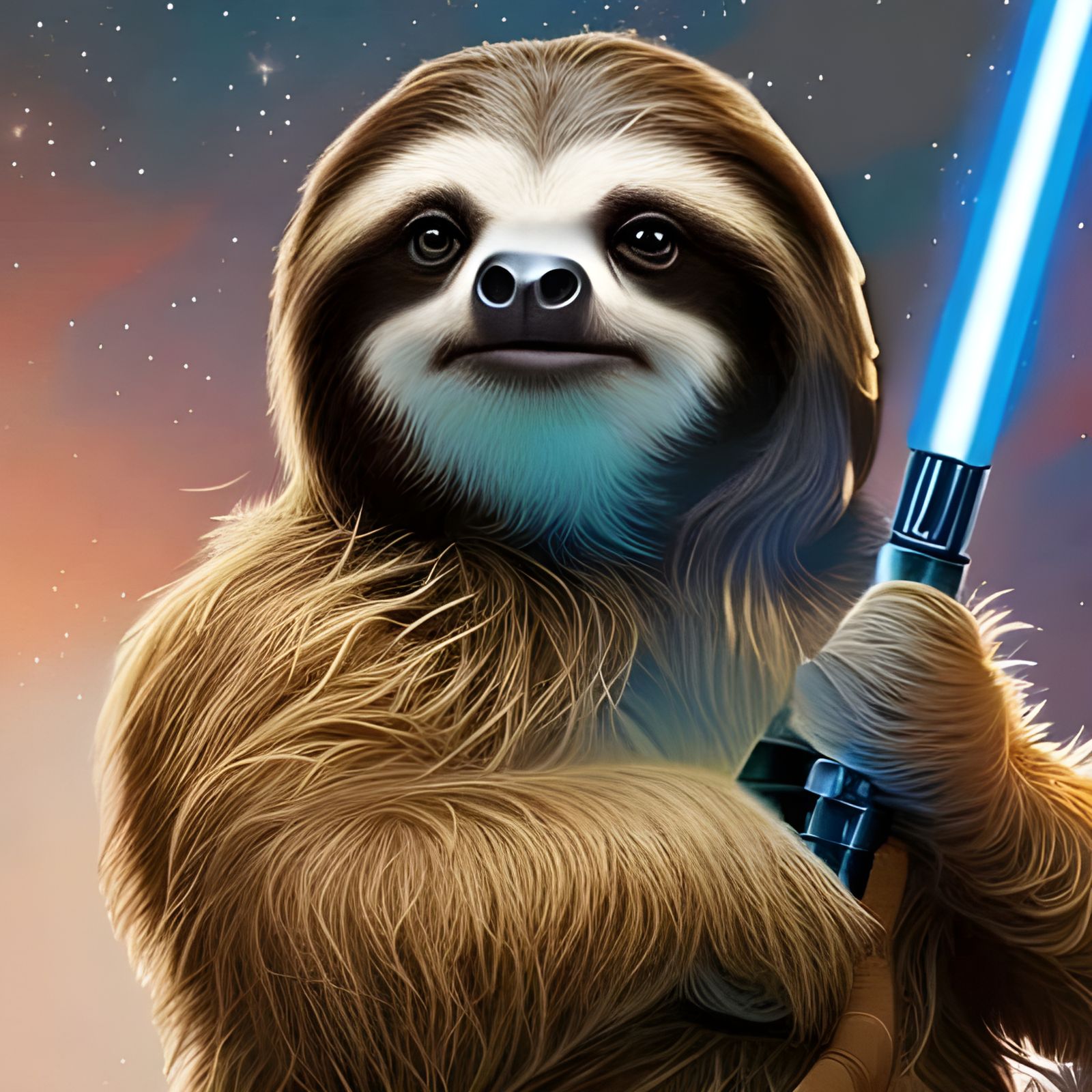 Jedi Sloth - AI Generated Artwork - NightCafe Creator
