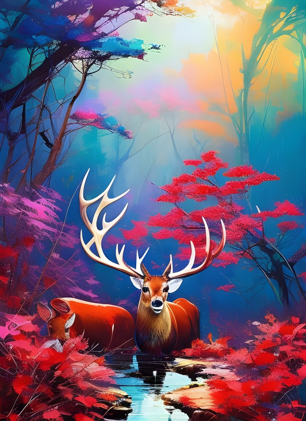 Oh deer - AI Generated Artwork - NightCafe Creator