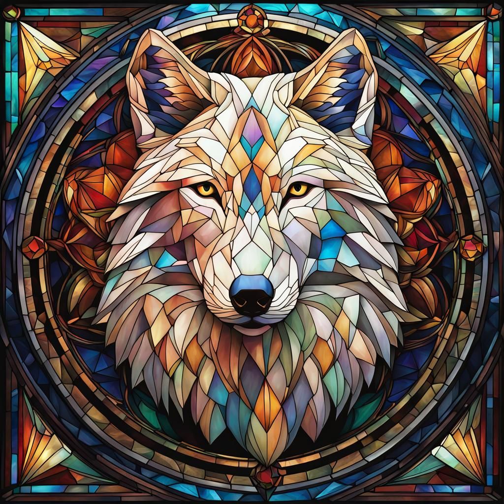 Sacred Wolf - AI Generated Artwork - NightCafe Creator