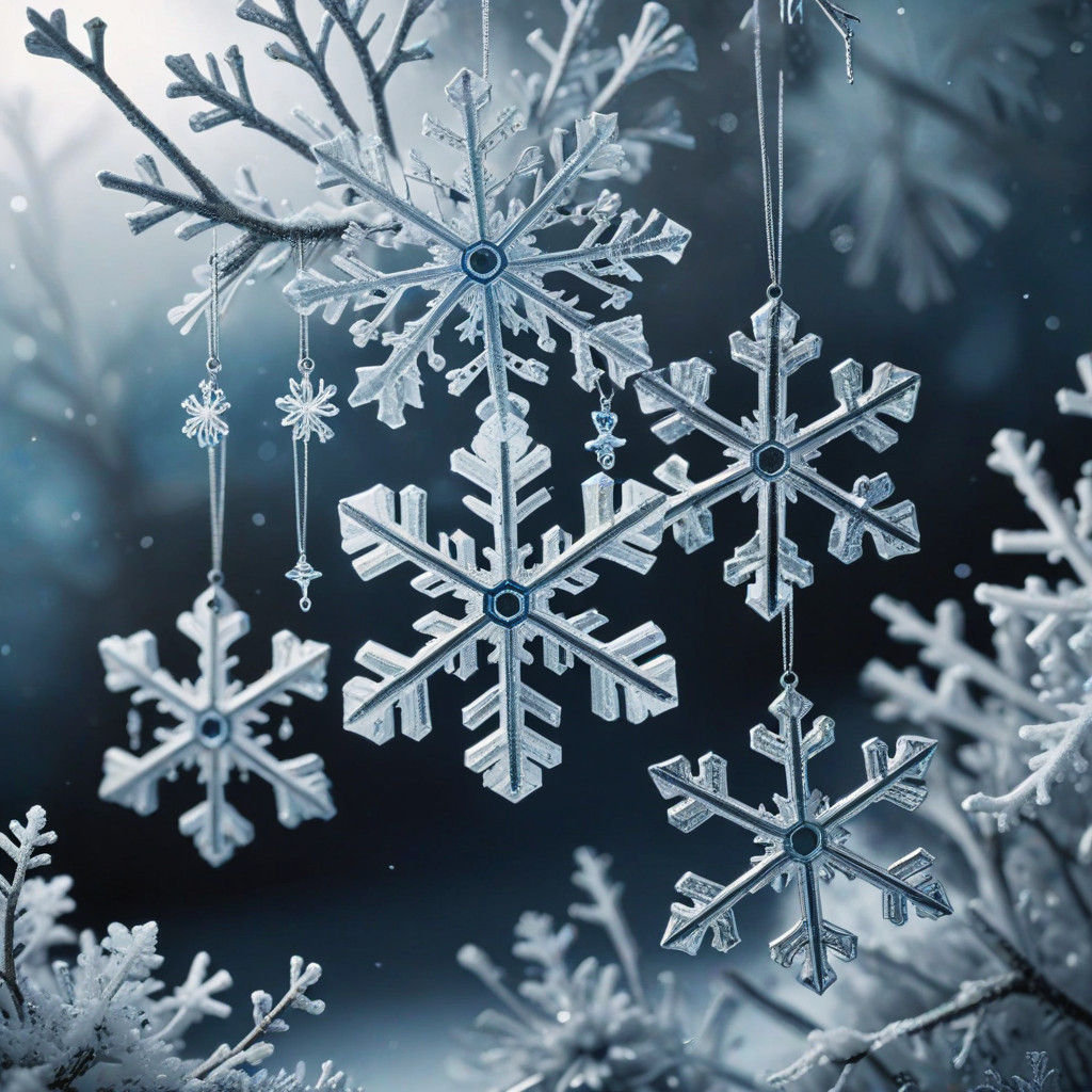 Snowflakes made from keys - Delicate Snowflakes Crafted from...