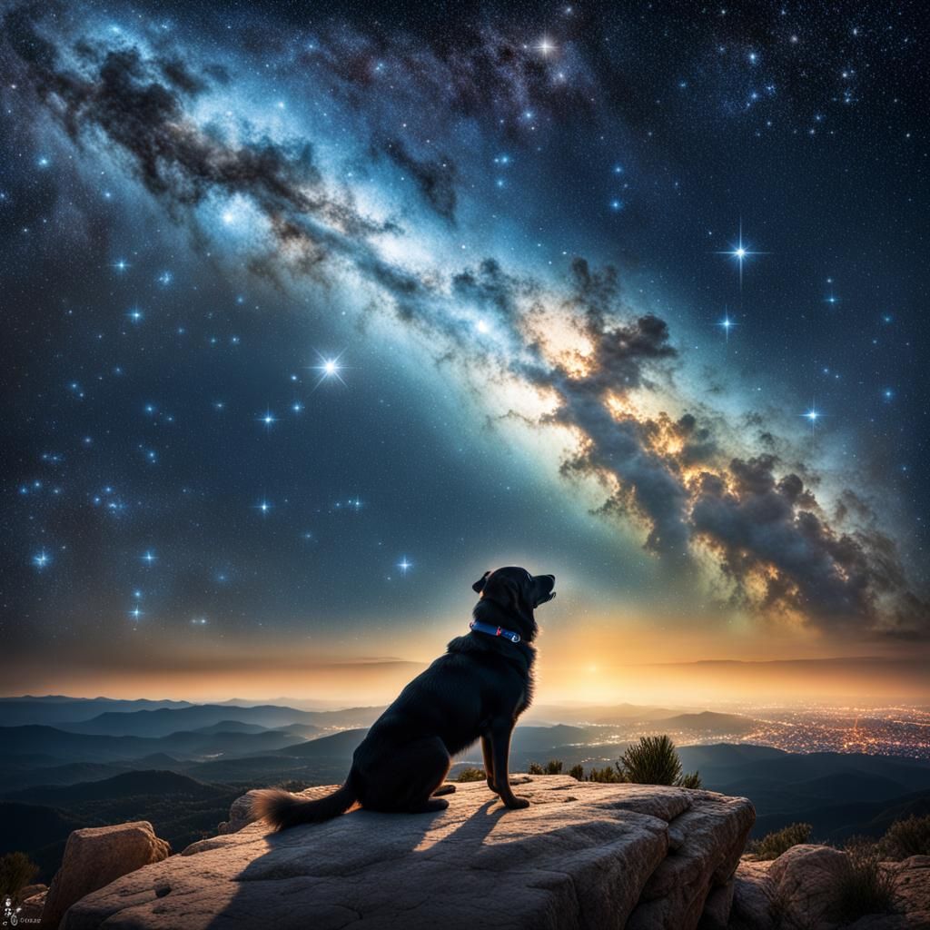 Dog in the stars - AI Generated Artwork - NightCafe Creator