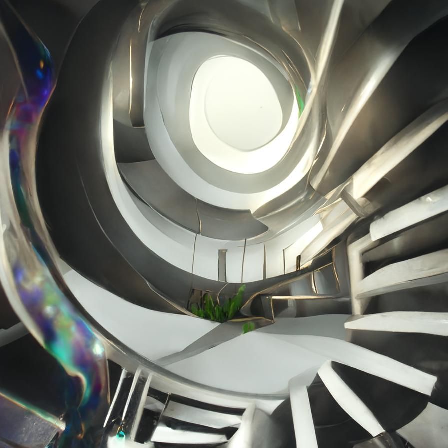 Endless spiral staircase to outer space 8k resolution concept art ...