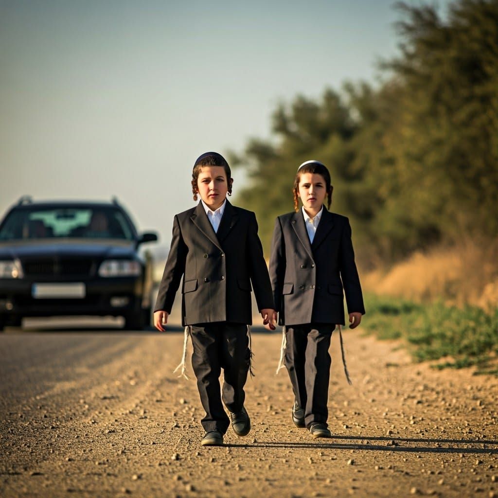 Hyper-Realistic Orthodox Jewish Boy in Traditional... - AI Art