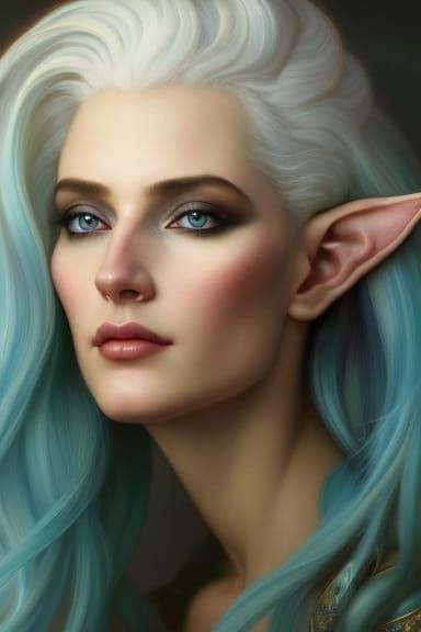 Moon Elf Portrait - AI Generated Artwork - NightCafe Creator