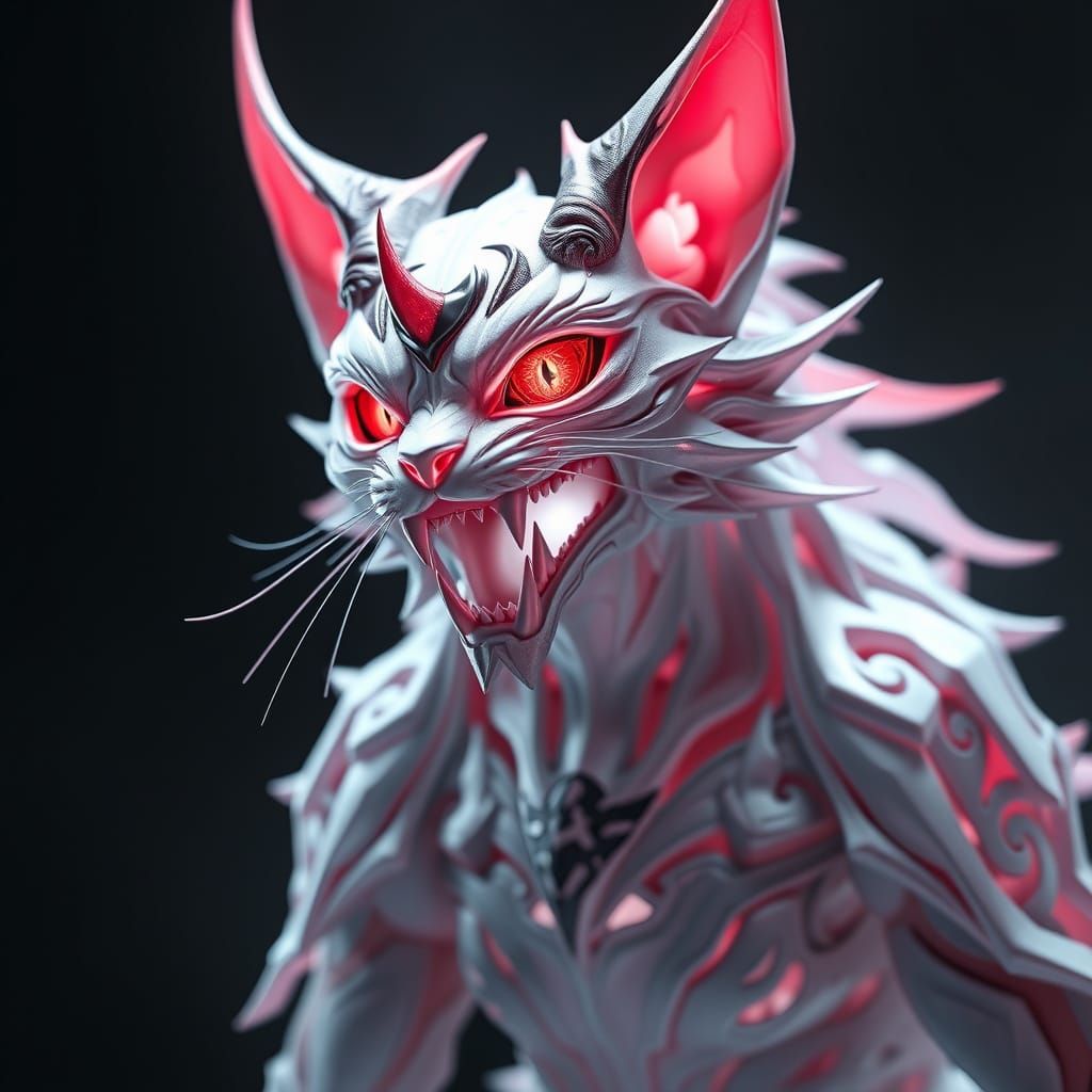 cut demon devil evil hell cat - Cyberpunk Demon Cat Revealed...