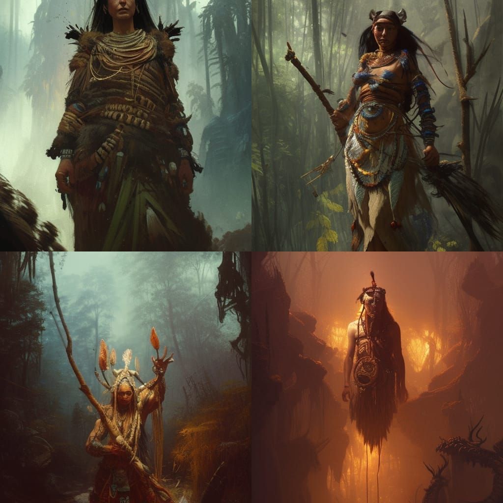 prehistoric Shaman - AI Generated Artwork - NightCafe Creator