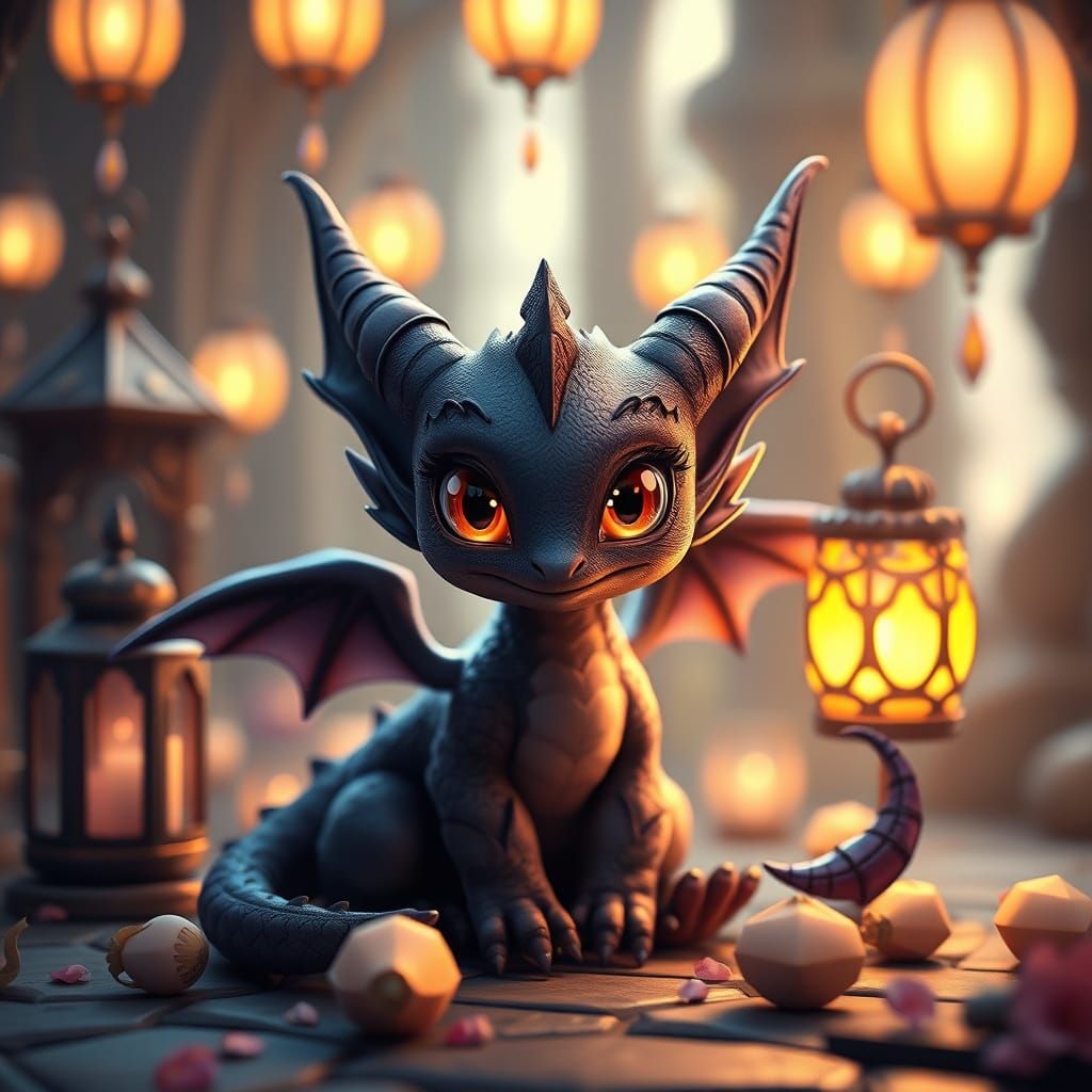Hey baby! - Enchanted Castle Dragonkin Portait in Anime Styl...