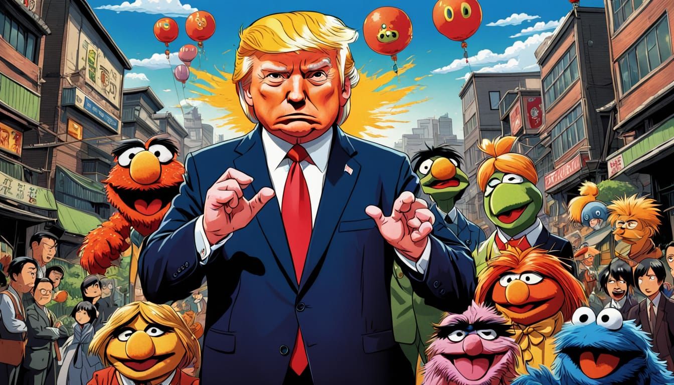 Donald Trump Transforms into Chinese Anime Charact... - AI Art