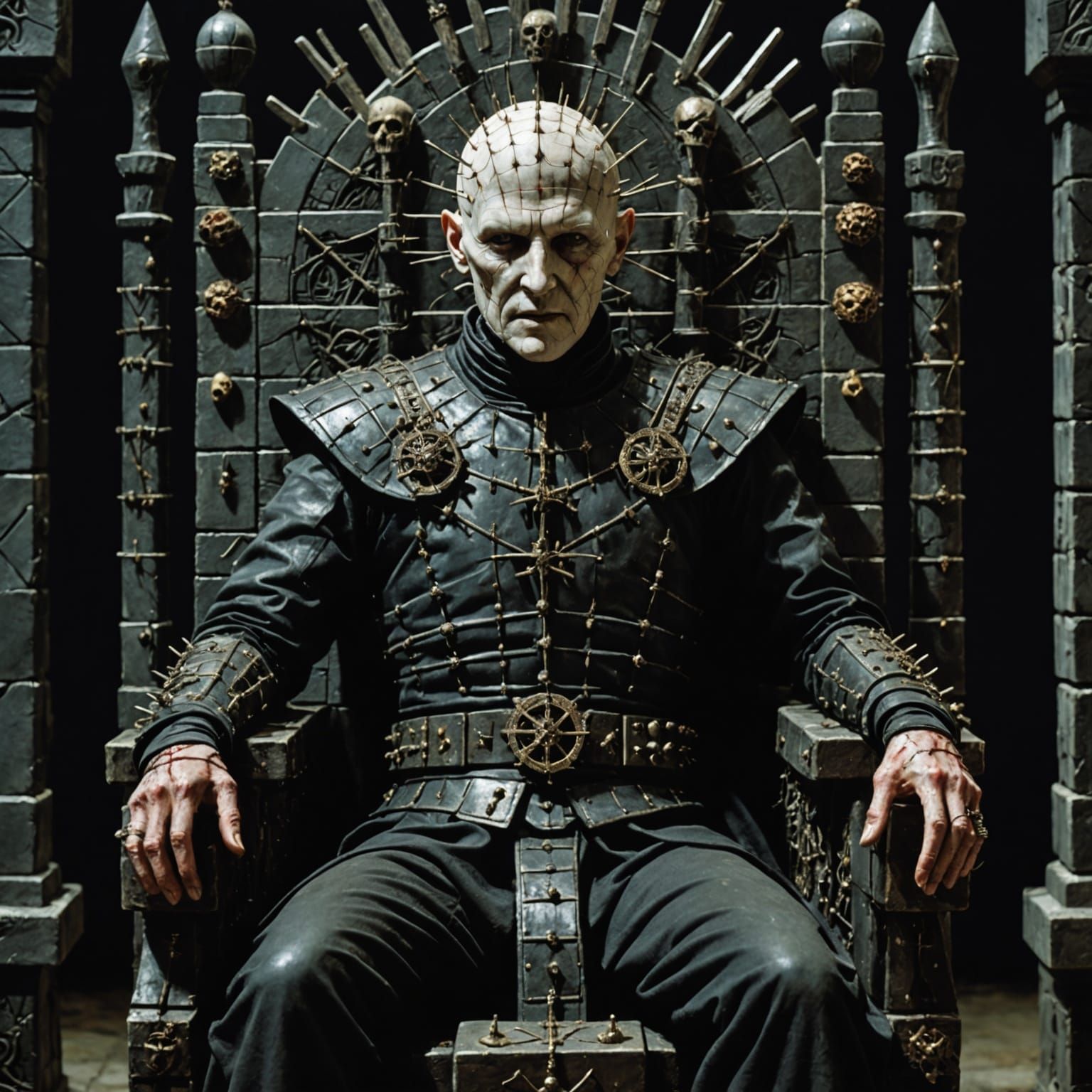 An ancient ultra-realistic Pinhead, from the Hellraiser movie, Olden ...