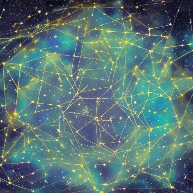 A starry world made out of constellations - AI Generated Artwork ...