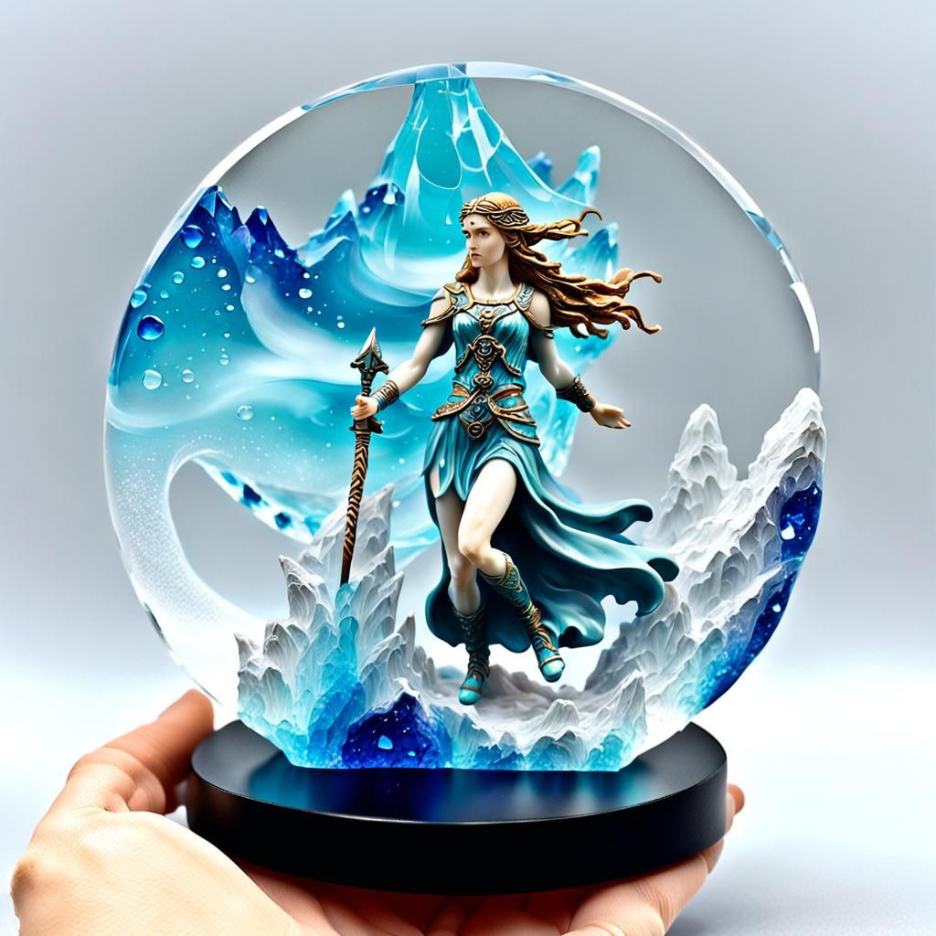 Freya Sky Splash art. Ultrarealistic. Acrylic stone. Miniature Fantasy ...