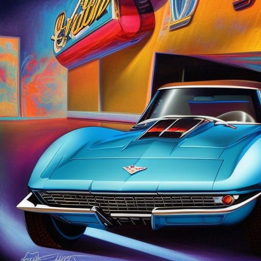 1966 Corvette - AI Generated Artwork - NightCafe Creator