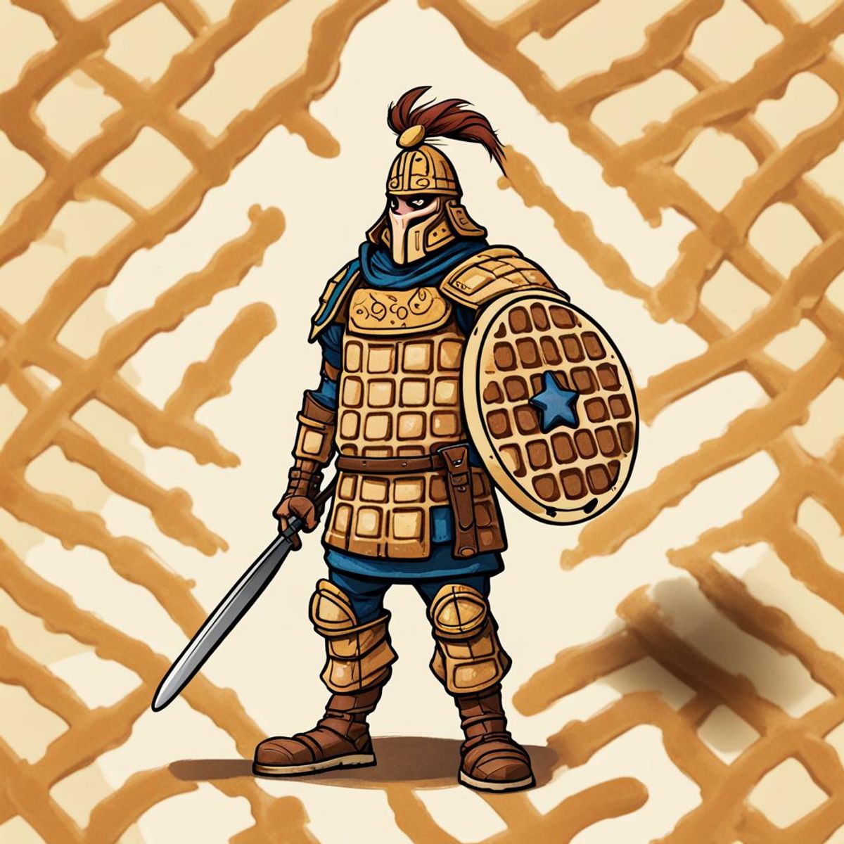 waffle warrior - AI Generated Artwork - NightCafe Creator