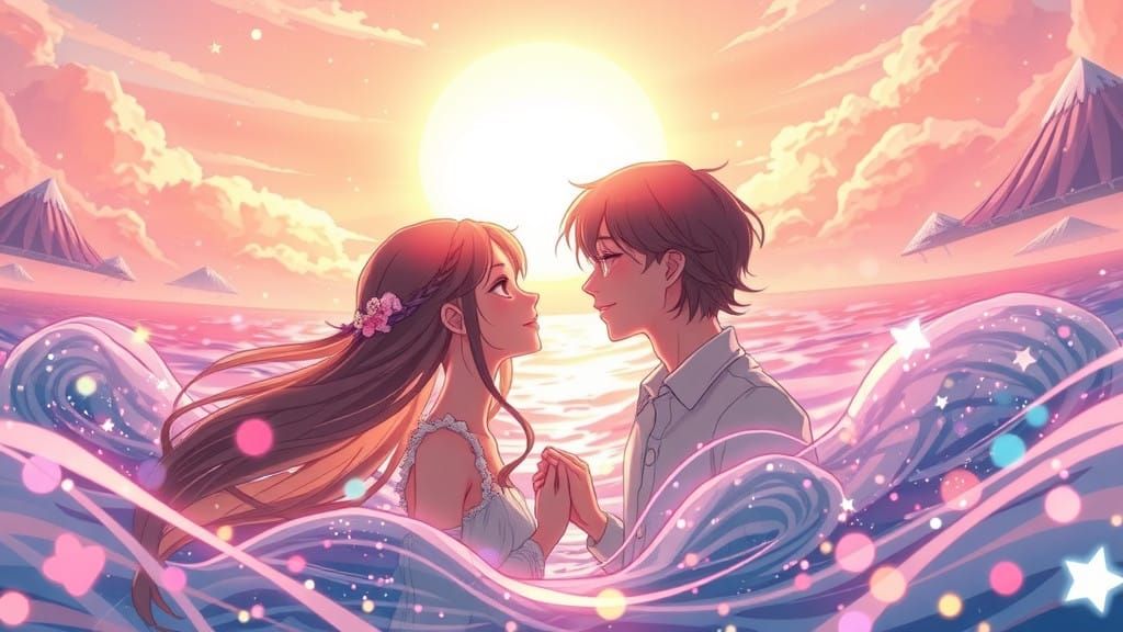 Serenity and Connection: Ethereal Illustrations of... - AI Art