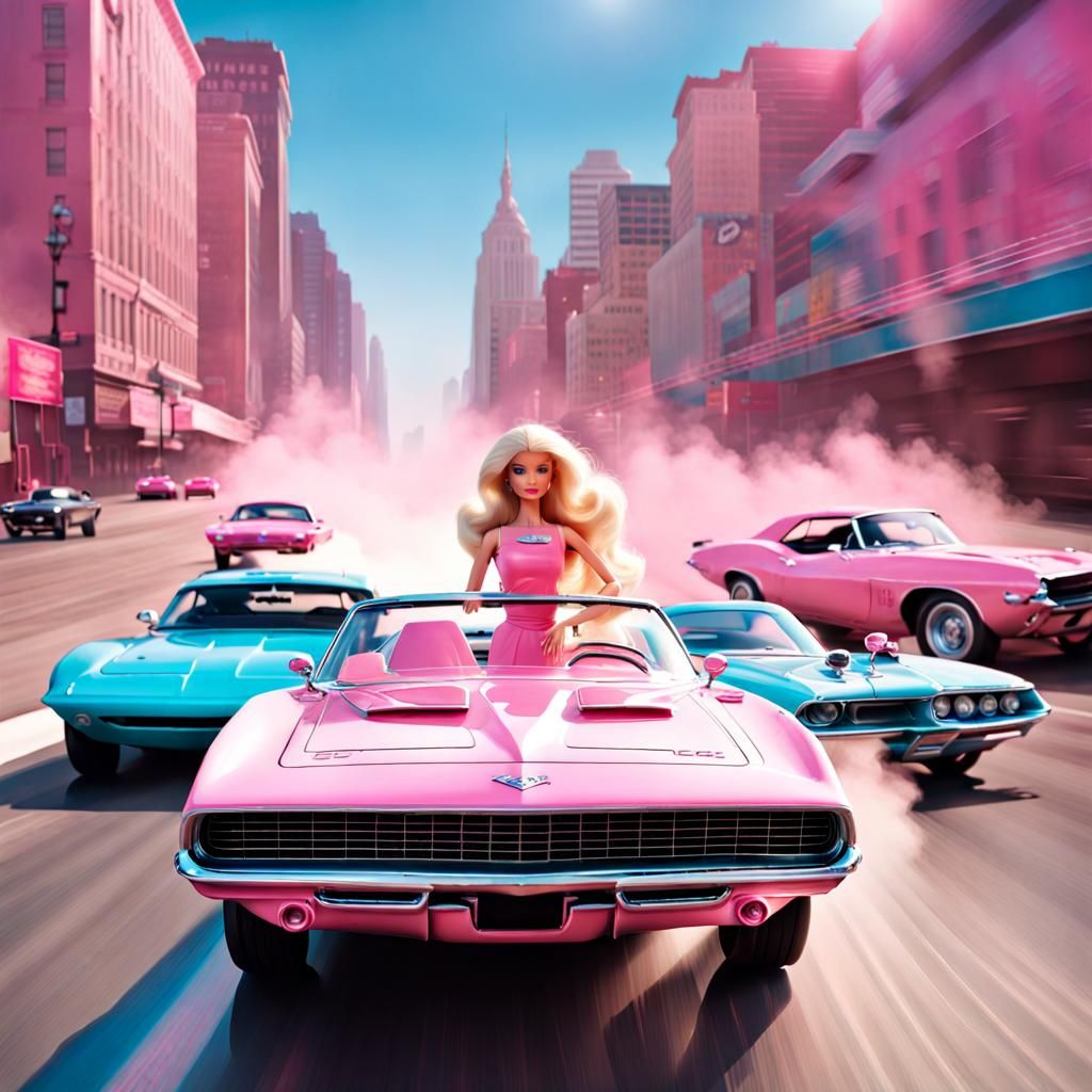 Barbie drag race - AI Generated Artwork - NightCafe Creator