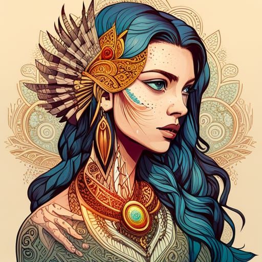 aztec atlantean princess - AI Generated Artwork - NightCafe Creator