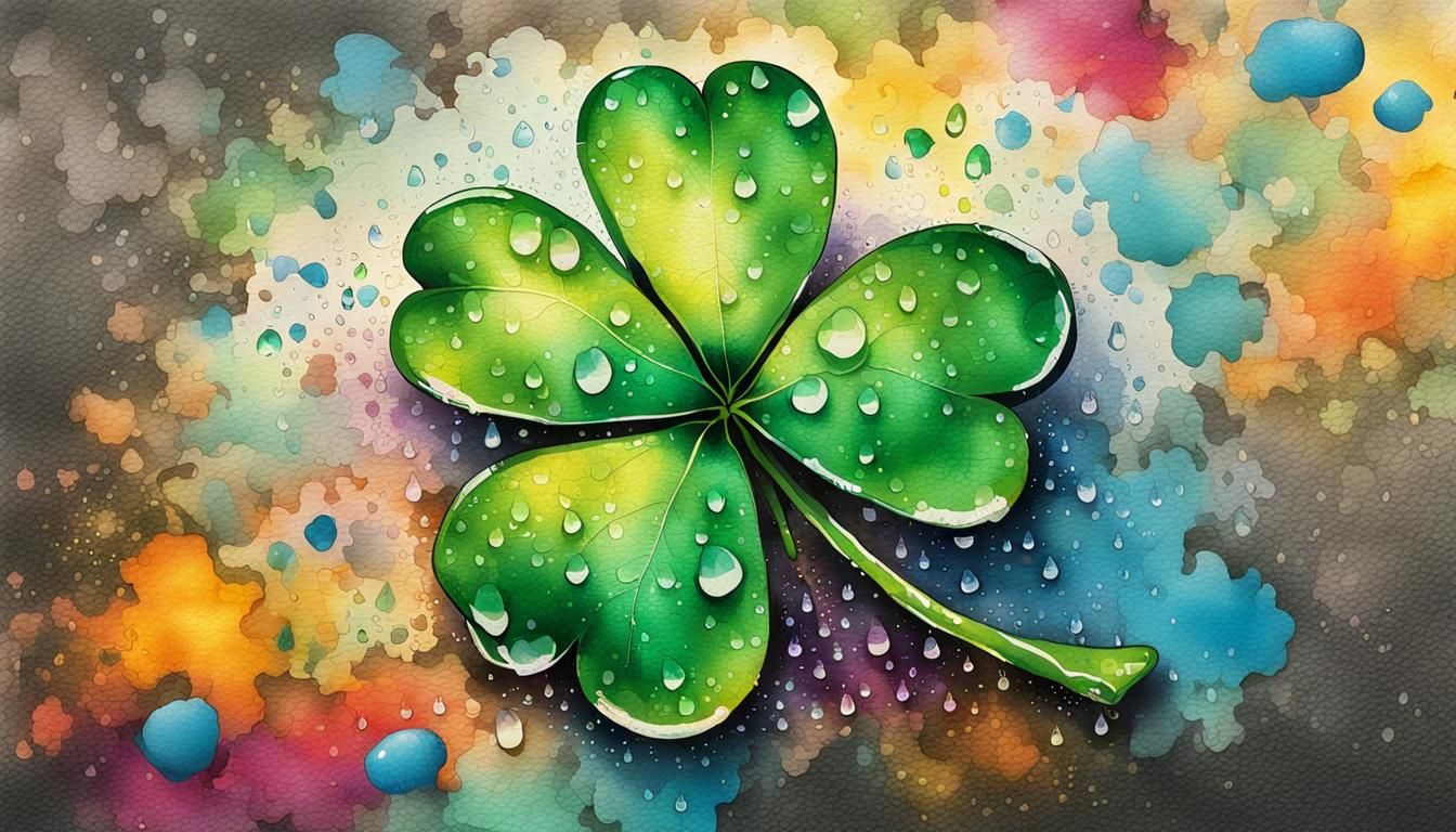 The painted clover of luck. - AI Generated Artwork - NightCafe Creator