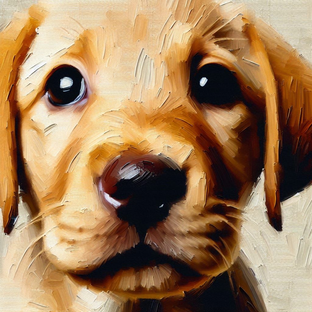 close-up of a labrador retriever puppy - AI Generated Artwork ...