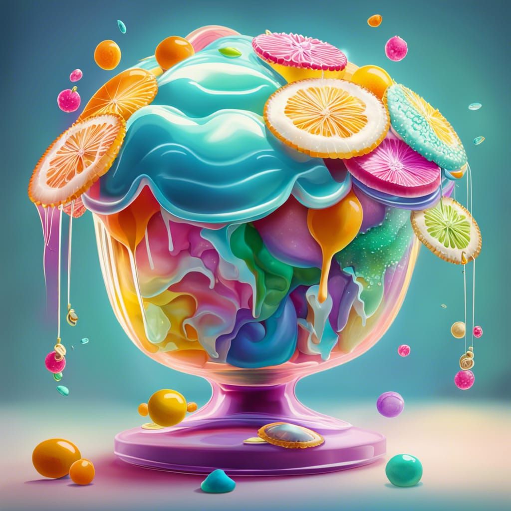 Jelly sculpture - AI Generated Artwork - NightCafe Creator