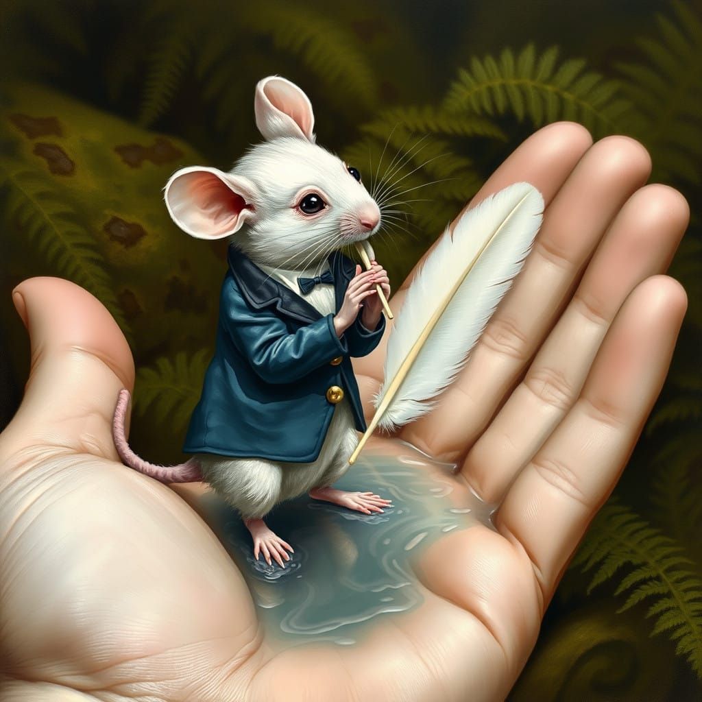 Whimsical Renaissance Scene of Mouse and Rat in El... - AI Art