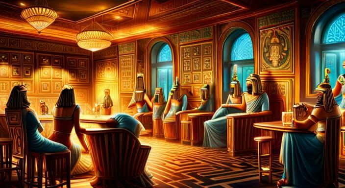 Ancient egyptian bar - AI Generated Artwork - NightCafe Creator