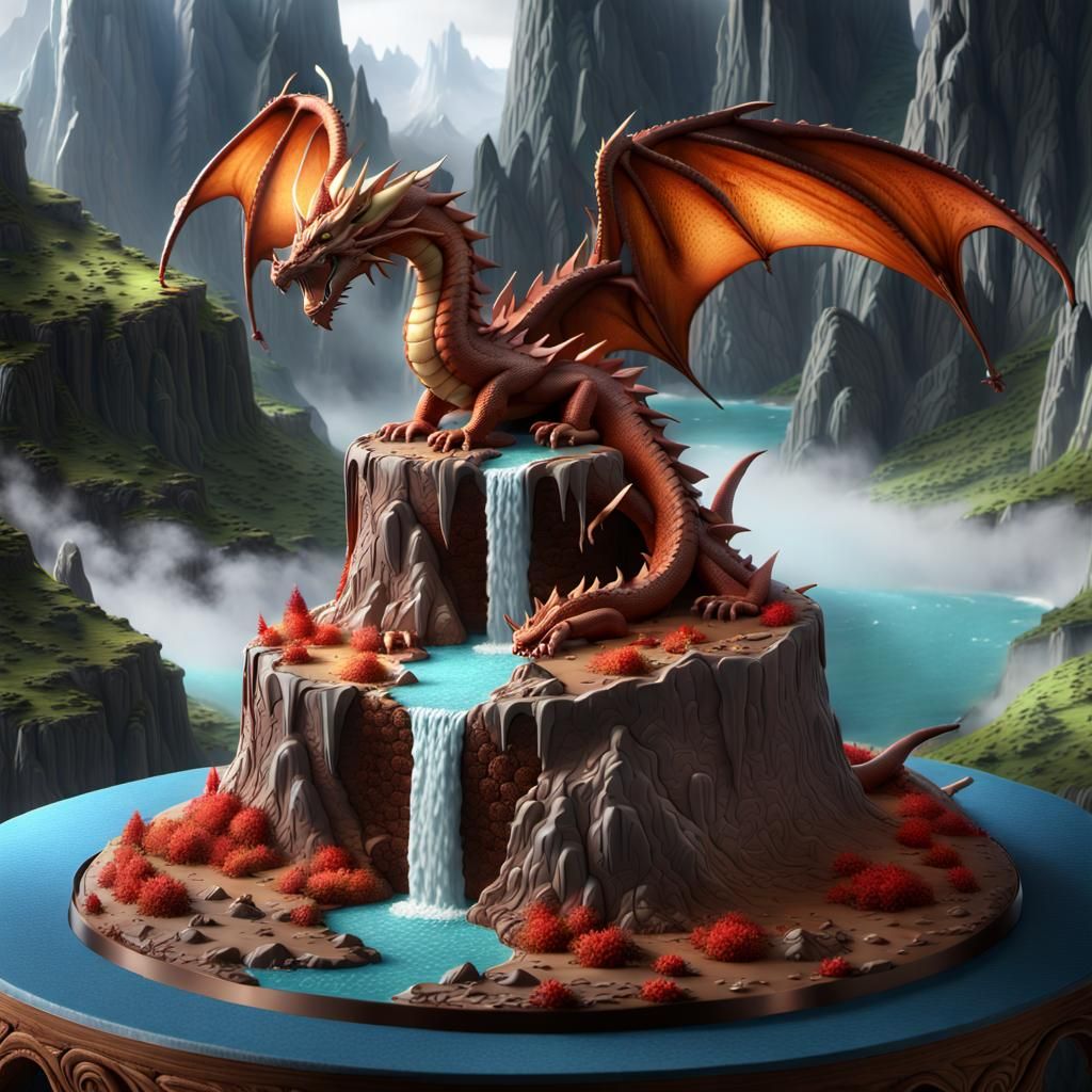 Dragon Cake - AI Generated Artwork - NightCafe Creator