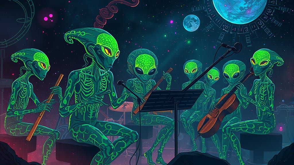 Alien quatuor - Cosmic Opera: Alien Musicians Unite in Harmo...