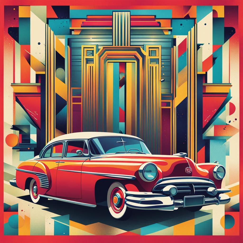 Art Deco Car 4 - AI Generated Artwork - NightCafe Creator