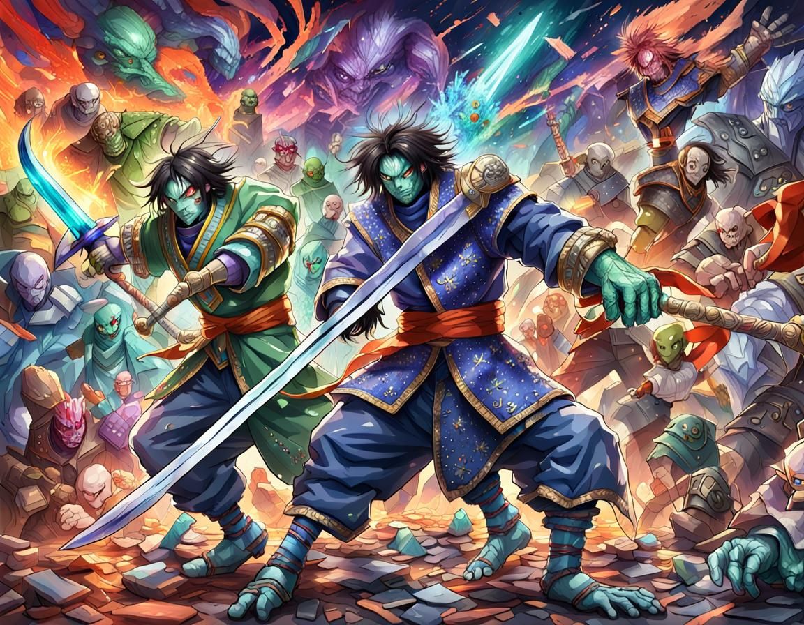 mutant warriors with epaulette sword - AI Generated Artwork - NightCafe ...