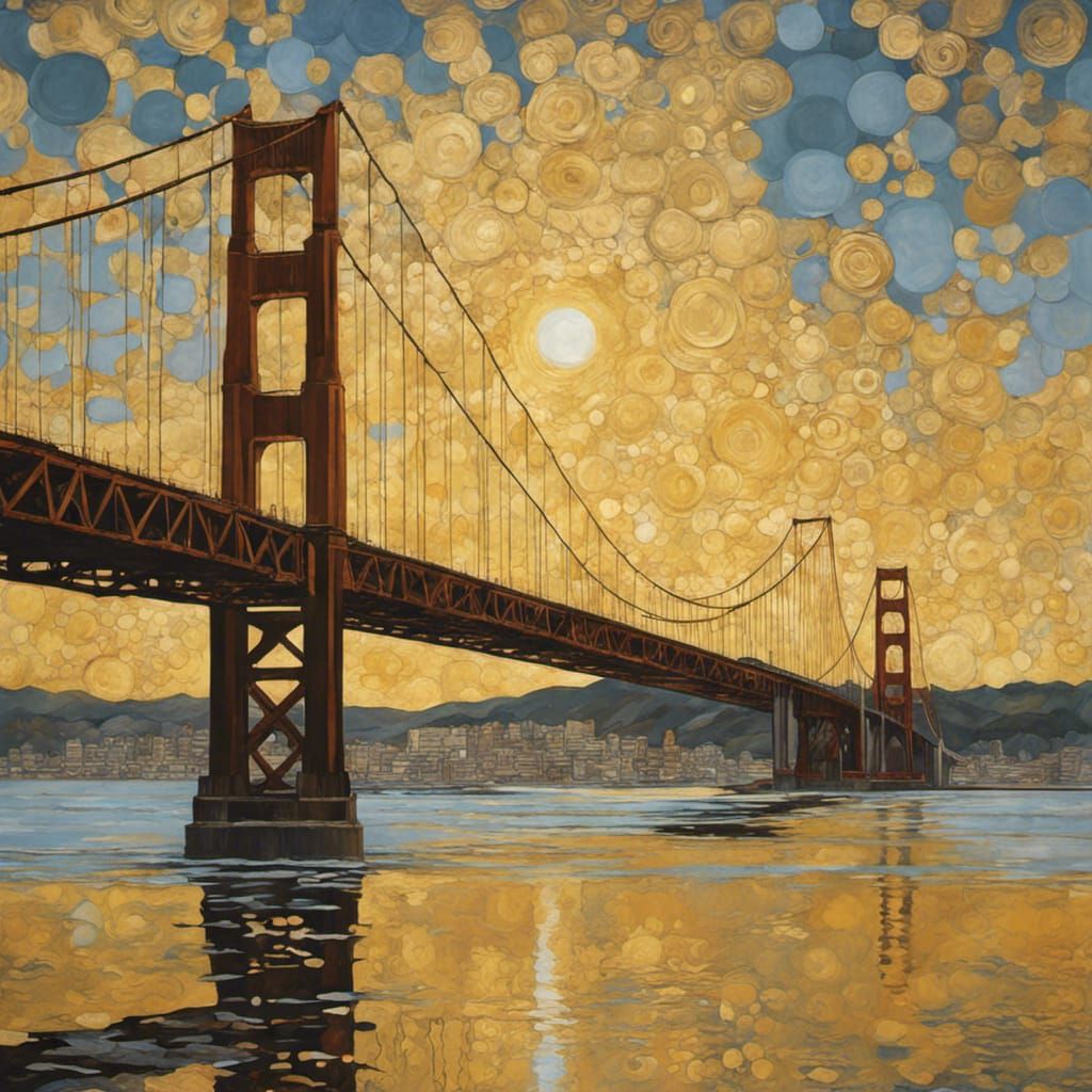 Gold Gate Bridge San Francisco Gustav Klimt Guido Borelli Steven ...