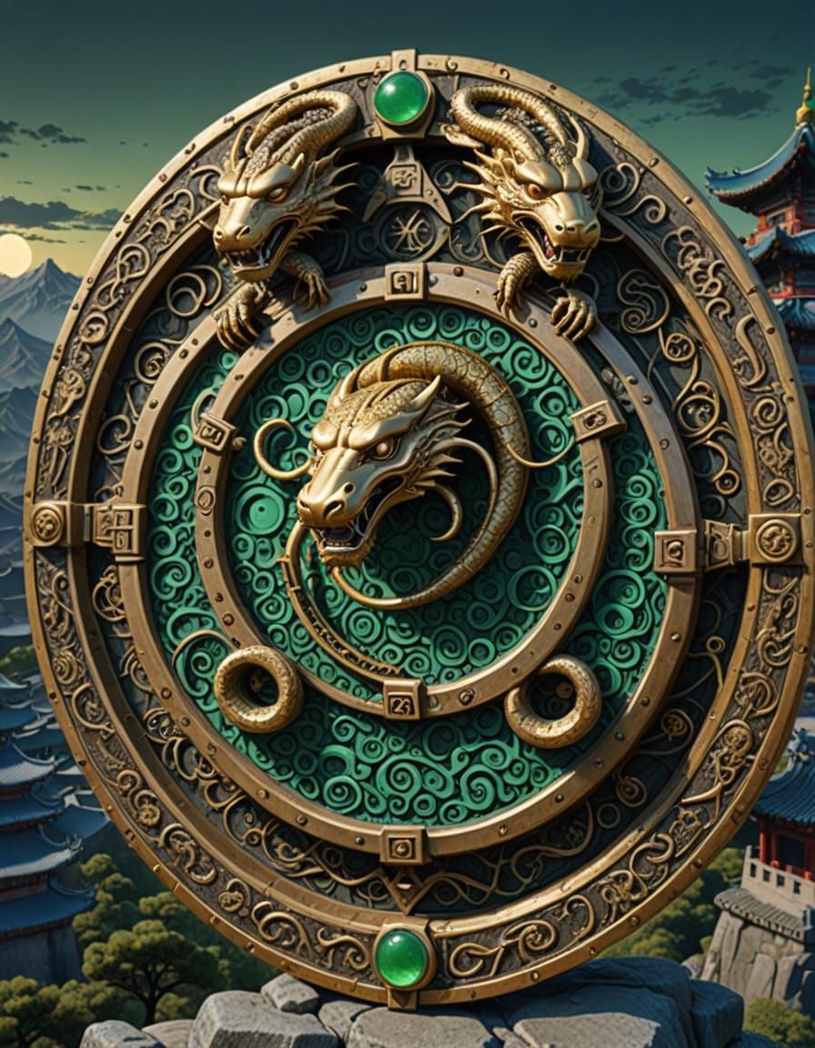 Steampunk Warrior Defends the Great Wall - AI Art