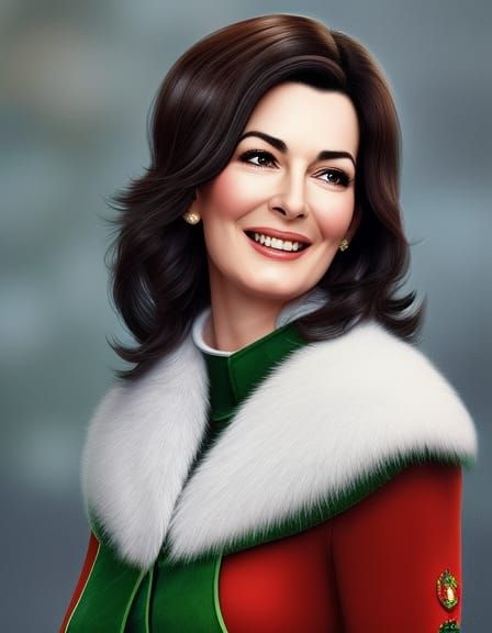 Nigella Lawson as The personification of Christmas in the form of a ...
