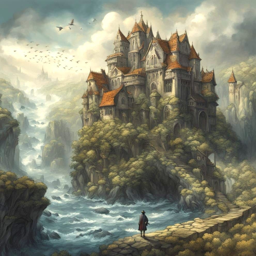 Home - Ethereal Figure Overlooks the Sunken Land of Lyonesse