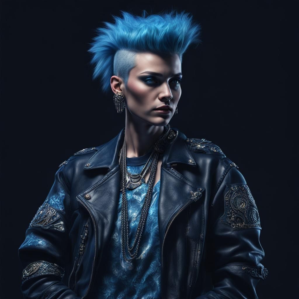 blue punk - AI Generated Artwork - NightCafe Creator