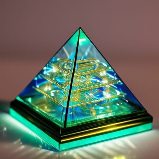 glass pyramid - AI Generated Artwork - NightCafe Creator