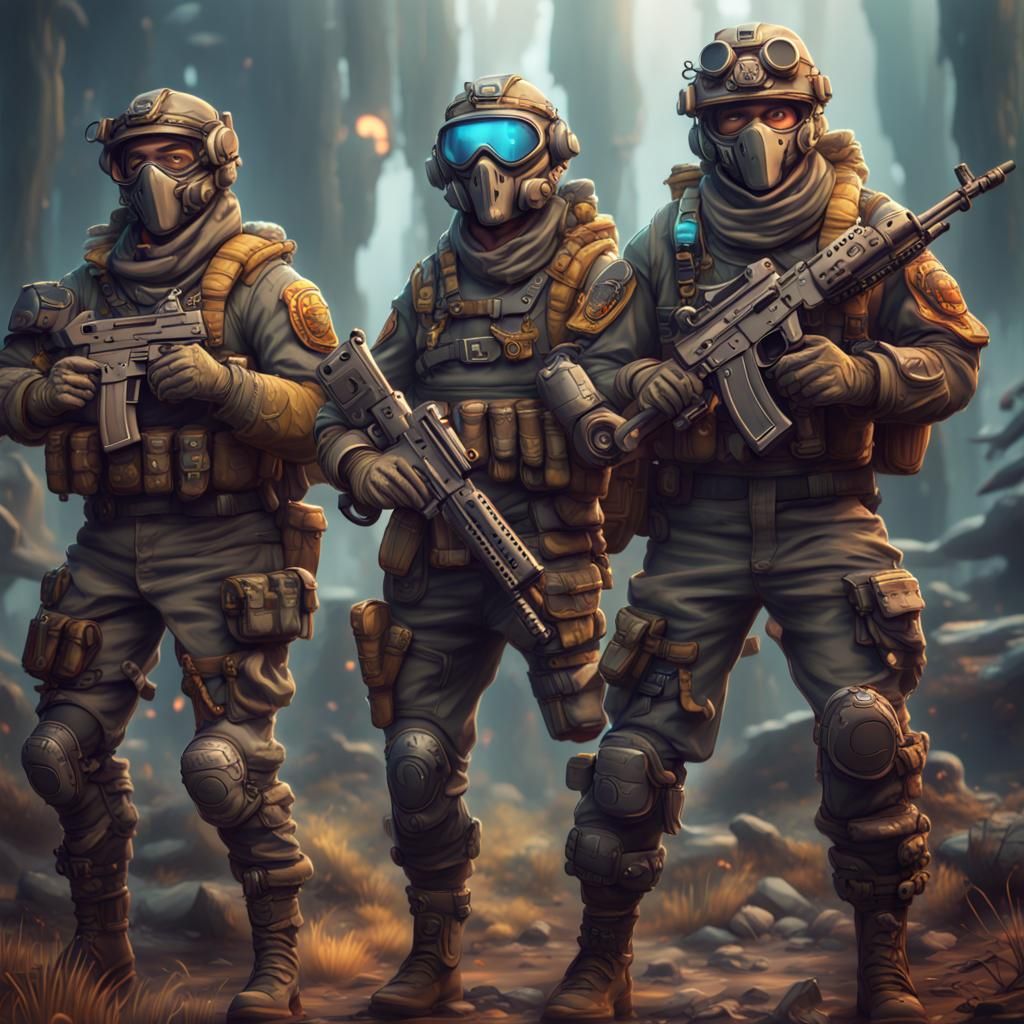 The Mercenaries - AI Generated Artwork - NightCafe Creator