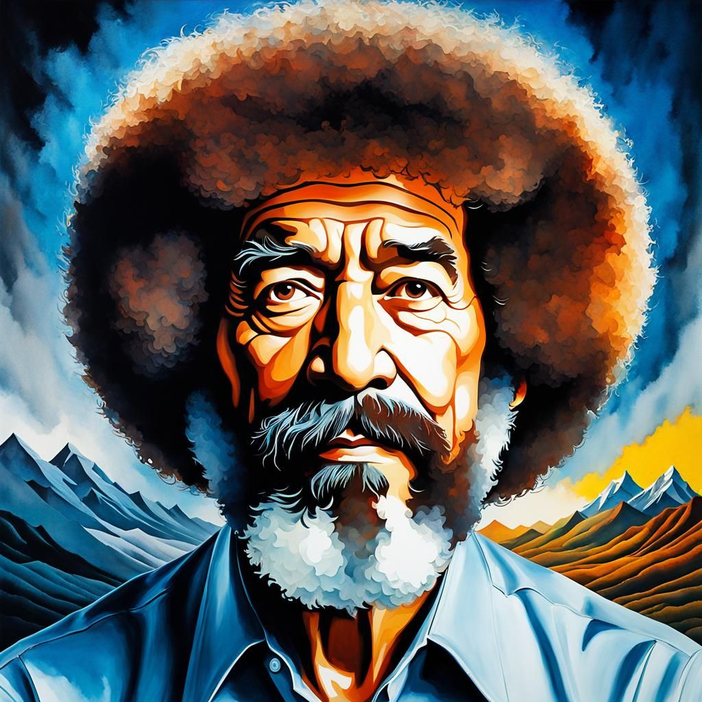 Salvador Dali’s Bob Ross - AI Generated Artwork - NightCafe Creator