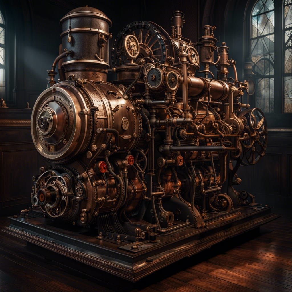 Museum of Steampunk Objects - AI Generated Artwork - NightCafe Creator