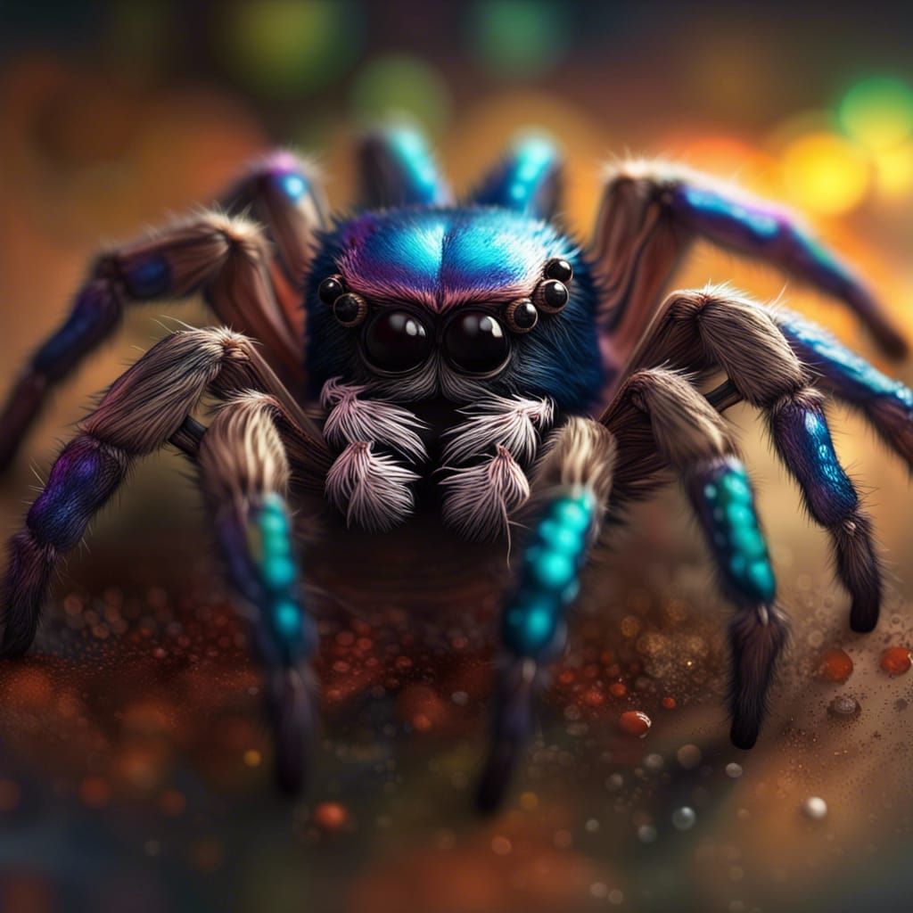 Giant Fluffy jumping spider is so cute - AI Generated Artwork ...