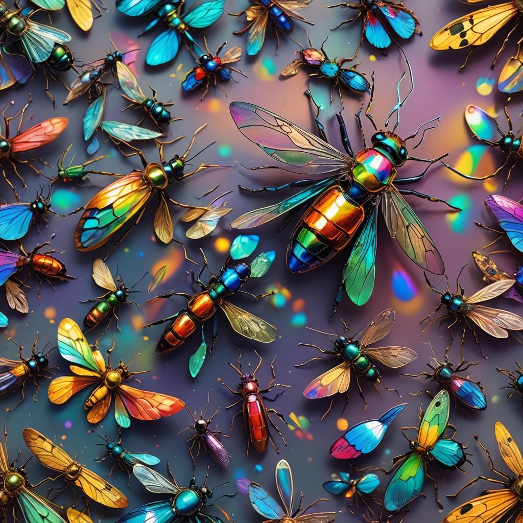 Shiny bugs - AI Generated Artwork - NightCafe Creator